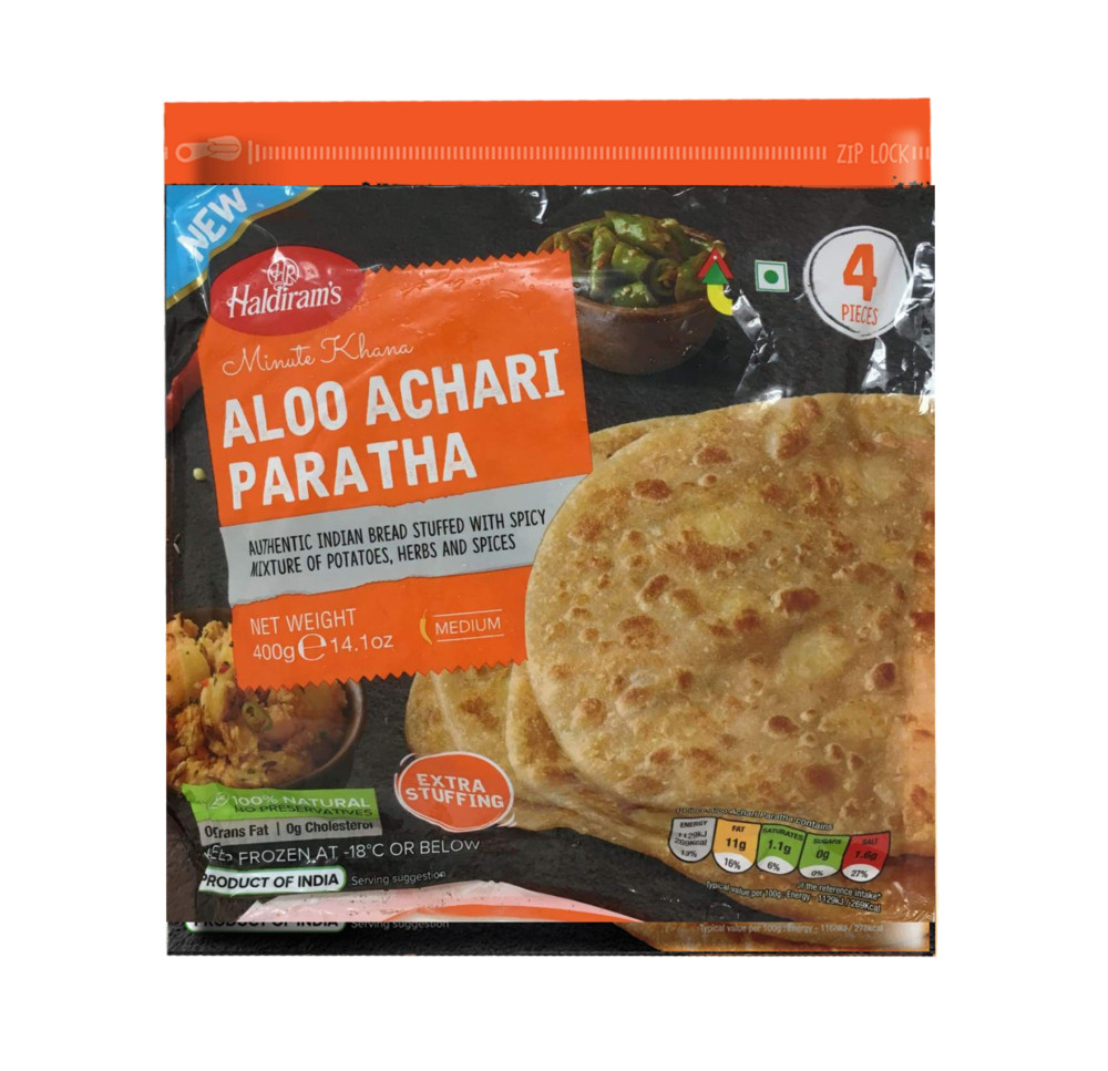 ALOO ACHARI PARATHA 400GM - Indo Asian Foods